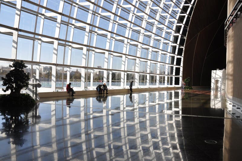 Grand Hall in Beijing National Opera House Stock Image - Image of view ...