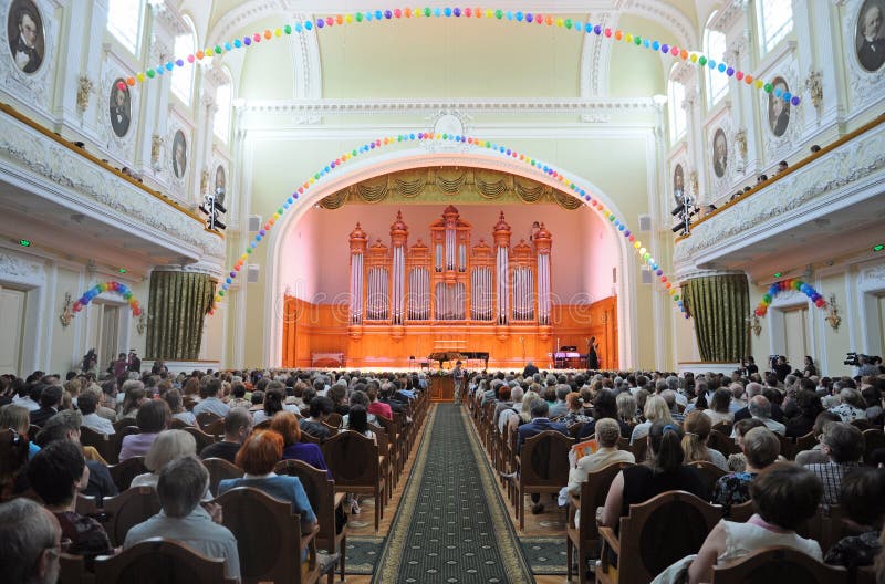 Grand Hall of the Moscow Tchaikovsky Conservatory Editorial Image ...