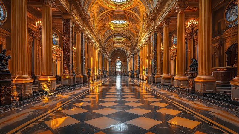 Grand Hall, Opulent Architecture, Historical Interior Stock ...