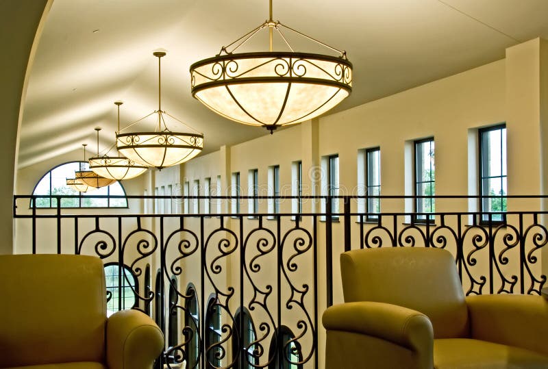 Grand Hall Windows and Lights Stock Photo - Image of frame, lamp: 13882234