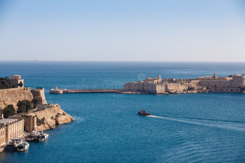 The Grand Harbour stock image. Image of heritage, boat - 29231527