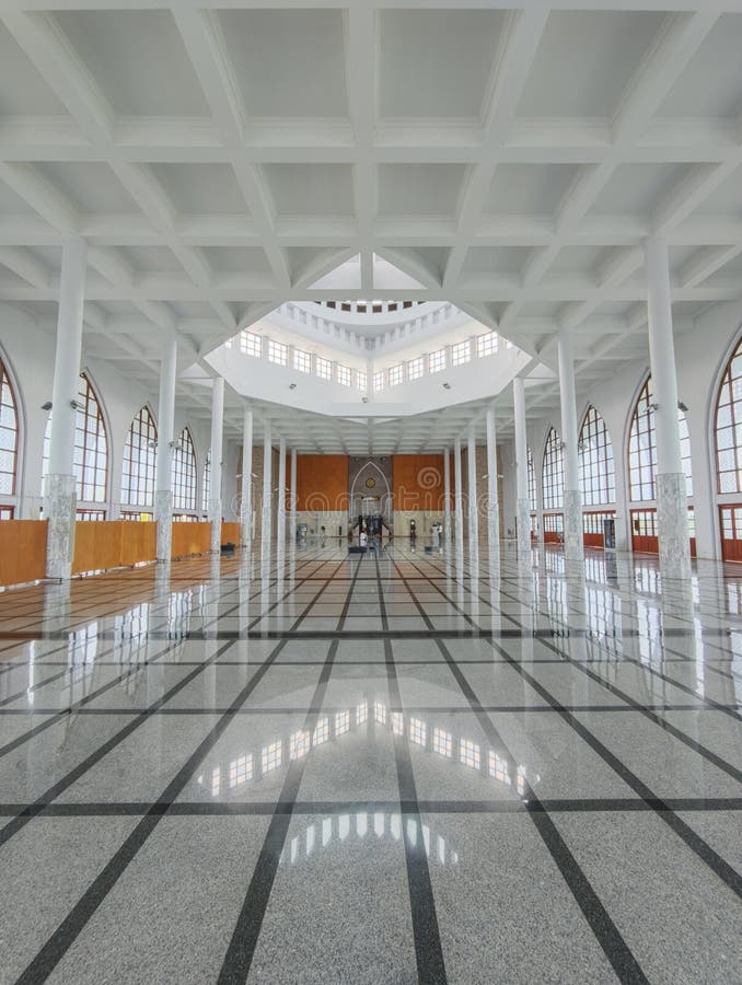 Grand Interior of a Modern Mosque Stock Photo - Image of architecture ...