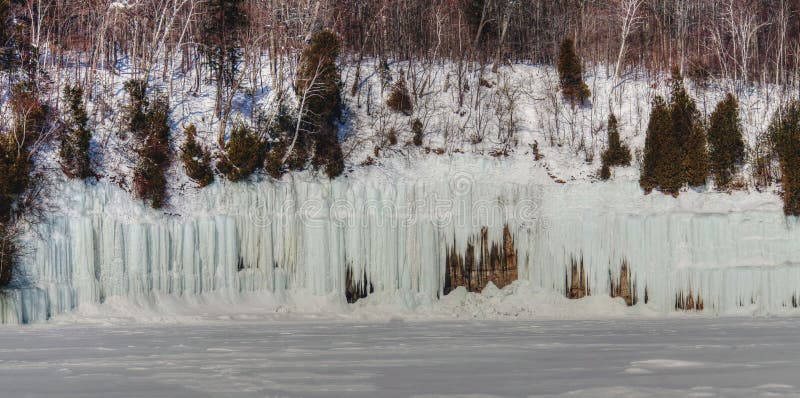 Grand Island Ice Caves, Munising Michigan Pictured Rocks Stock Image ... Grand Island Ice Caves, Munising Michigan Pictured Rocks Stock Image ...