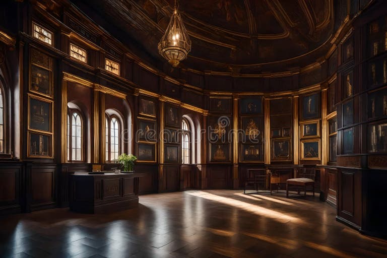 Image is Generated Using AI. Inteior Architecture. Grand Ancient Hall ...