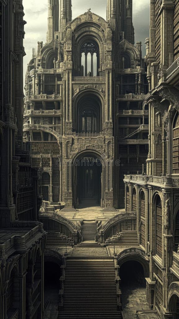 The Grand Library of Lore, an Architectural Marvel Stock Image - Image ...