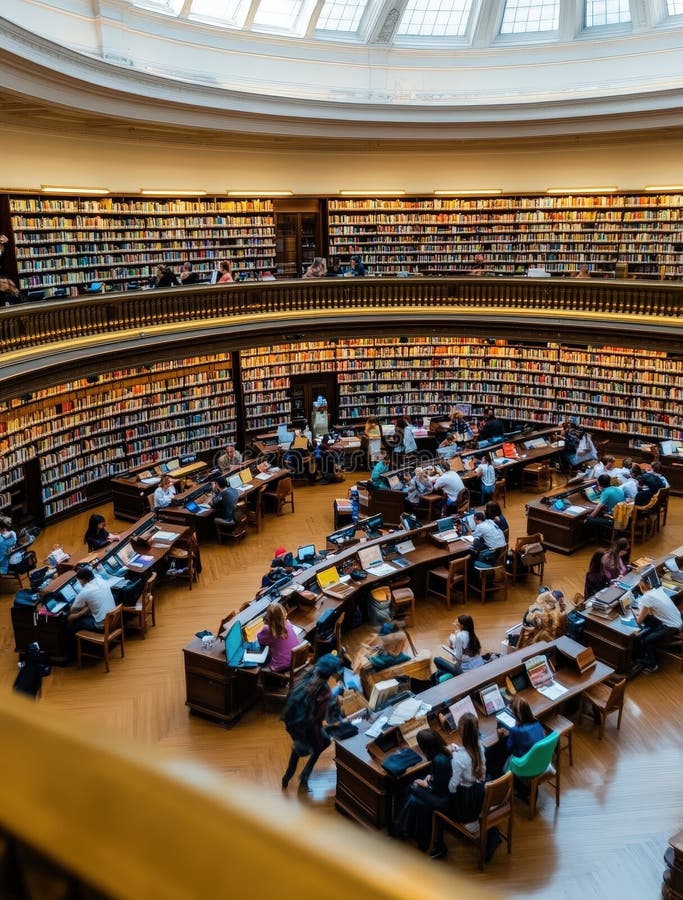 Students Studying Grand Library Stock Photos - Free & Royalty-Free ...