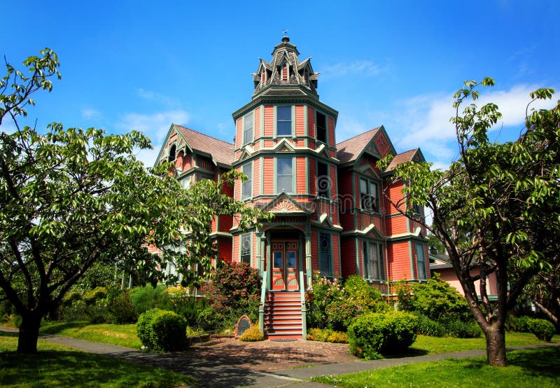 Grand manoir victorien photo stock. Image du ère, exclusif - 32073500