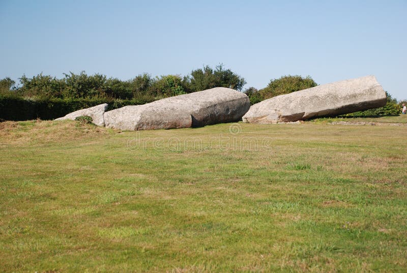 Grand Menhir of Locmariaquer Stock Image - Image of megalith, stone ...