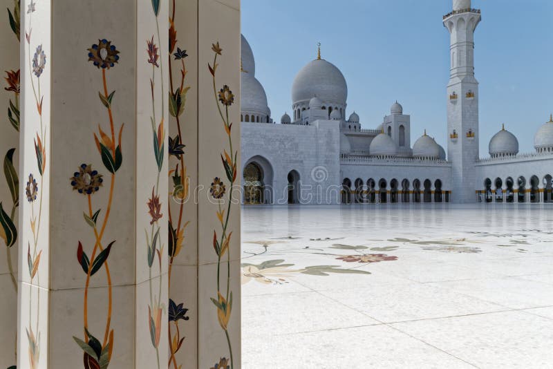 Mosque courtyard stock image. Image of grand, mosque - 110802155