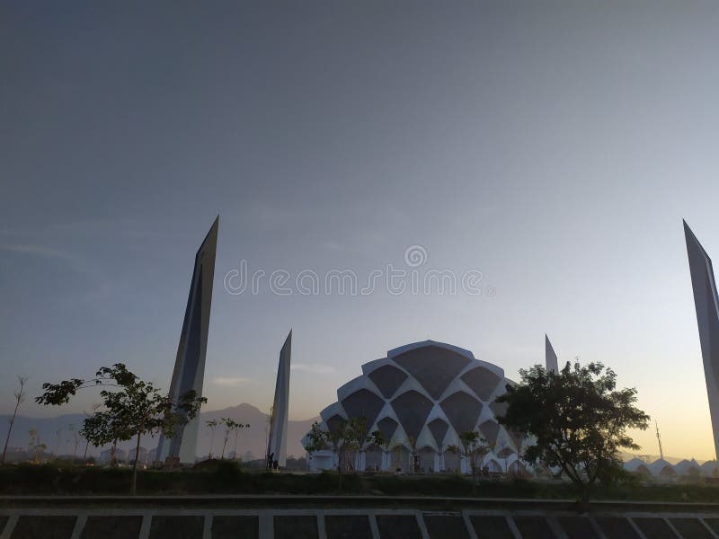 Grand Mosque of Bandung West Java Stock Photo - Image of mountains ...