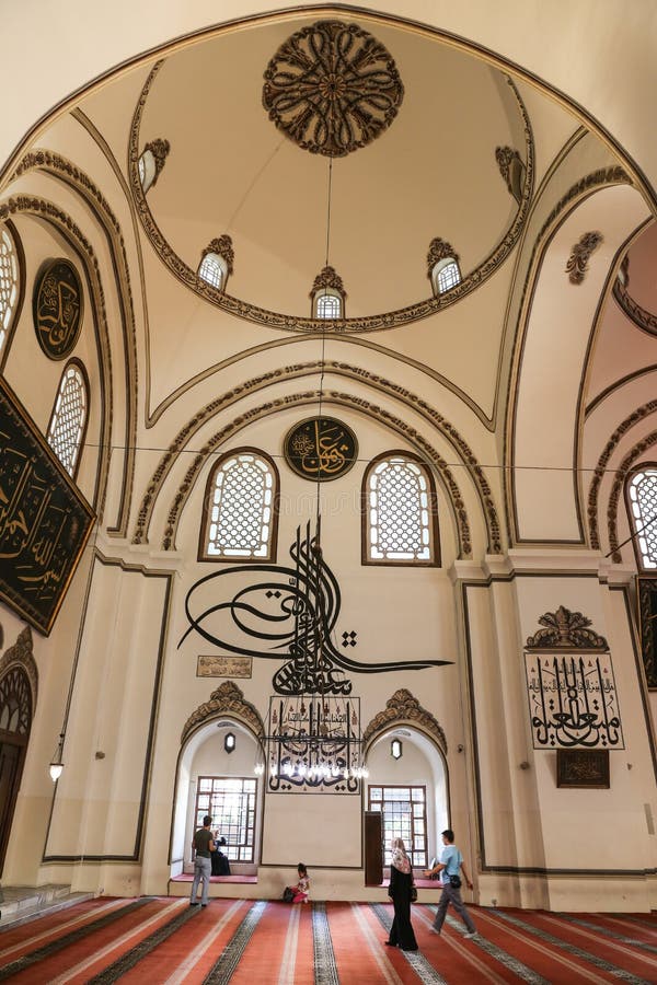 Grand Mosque of Bursa in Turkey Editorial Stock Photo - Image of islam ...
