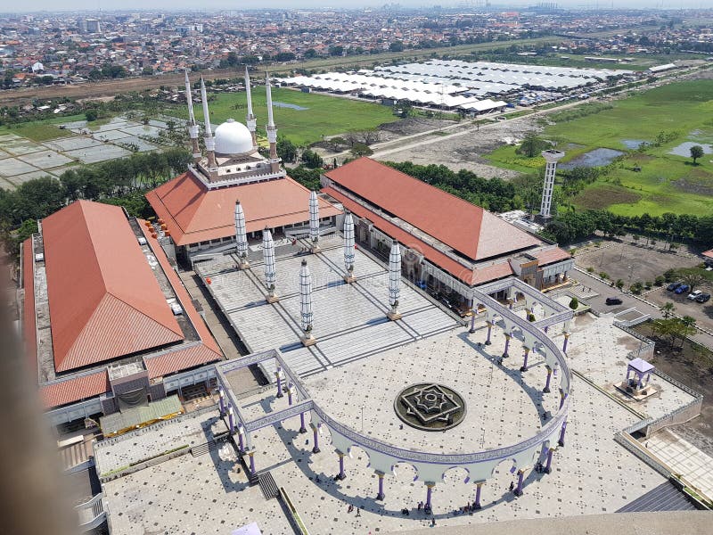 Central Mosque Of Central Java Stock Photo - Image of giant, take ...