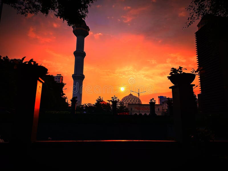 The Grand Mosque of the City of Bandung, West Java, Indonesia Stock ...
