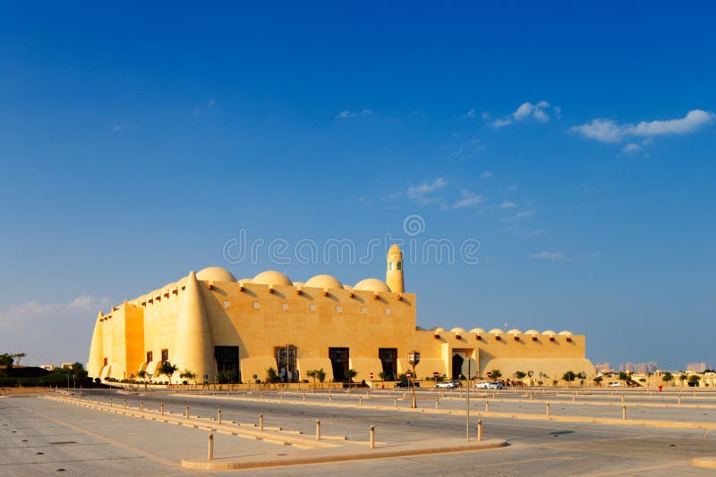 The Grand Mosque of Doha, Qatar Stock Image - Image of attractive ...