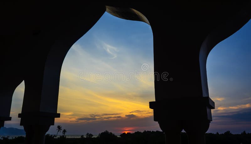 Grand Mosque Sunset stock photo. Image of philippines - 40538702