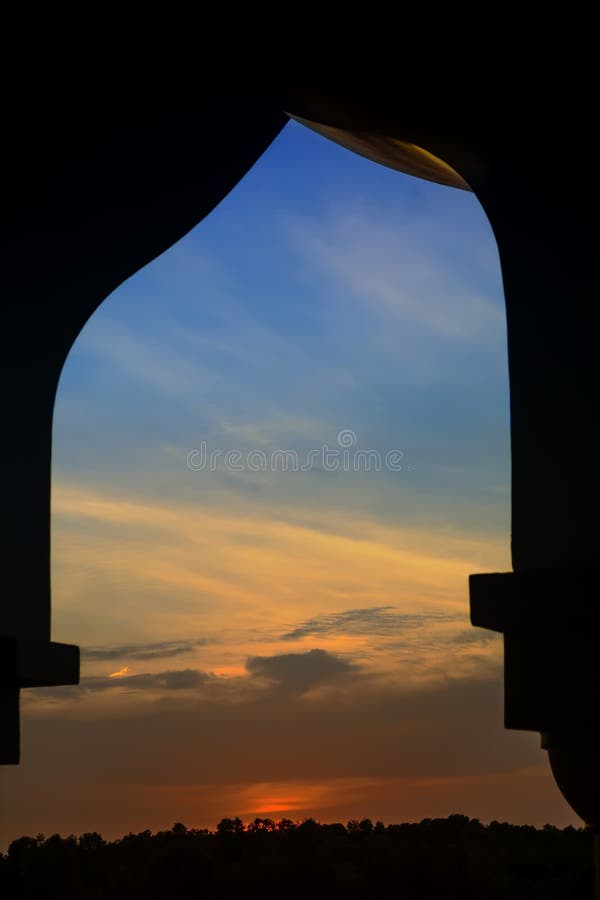 Grand Mosque Sunset stock photo. Image of belief, shore - 40538704