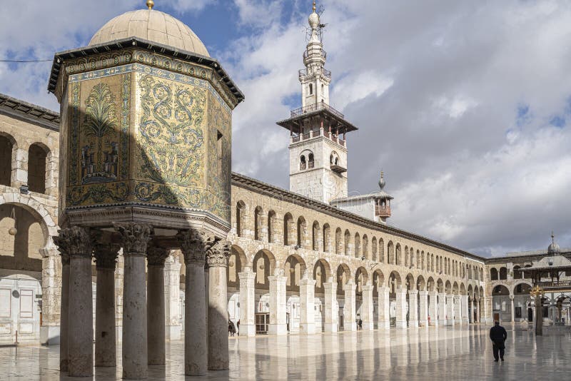 Grand Mosque, Umayyad Mosque, Damascus, Syria Editorial Photography ...