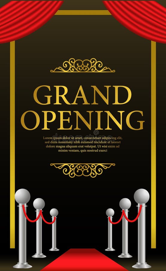 Grand Opening Luxury Party Celebration with Golden Texture Stock ...