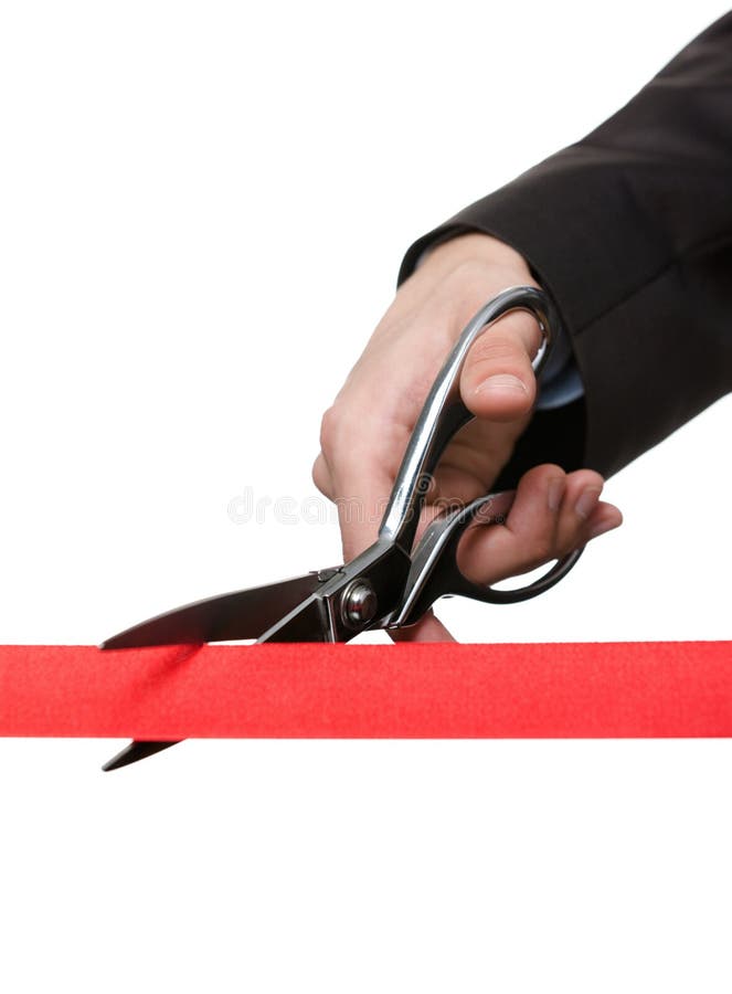 Grand Opening on Black stock photo. Image of ribbon, scissors - 4243836