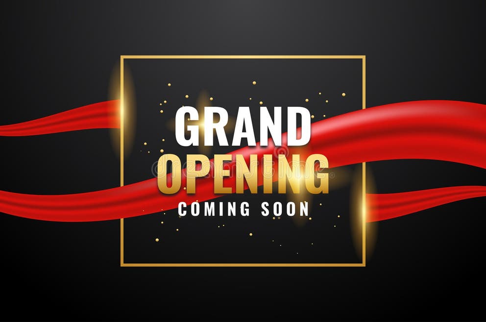 Grand Opening Background Design Template Stock Vector - Illustration of ...