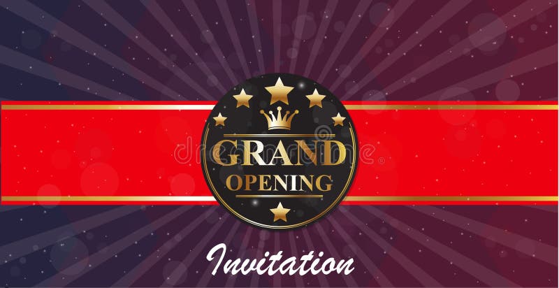 Grand Opening Banners Invitation Stock Vector - Illustration of ...
