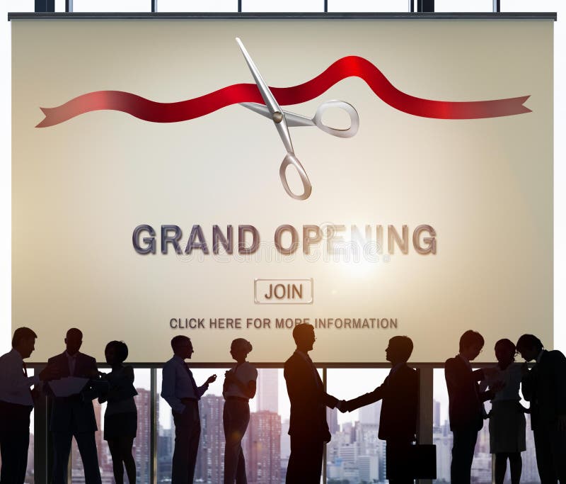 Grand Opening Ceremony Business Join Concept Stock Illustration ...