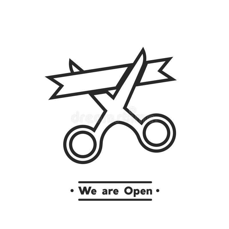 Grand Opening Icon. Opening Concept Icon Set Vector Stock Vector ...