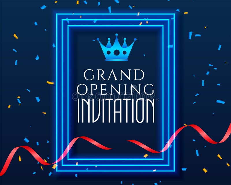 Grand Opening Inauguration Celebration Invitation Template Stock Vector ...