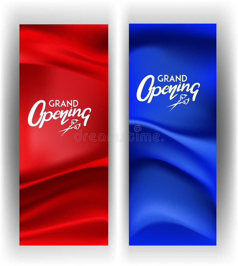 Grand Opening Invitation Cards with Fabric Texture on the Background ...