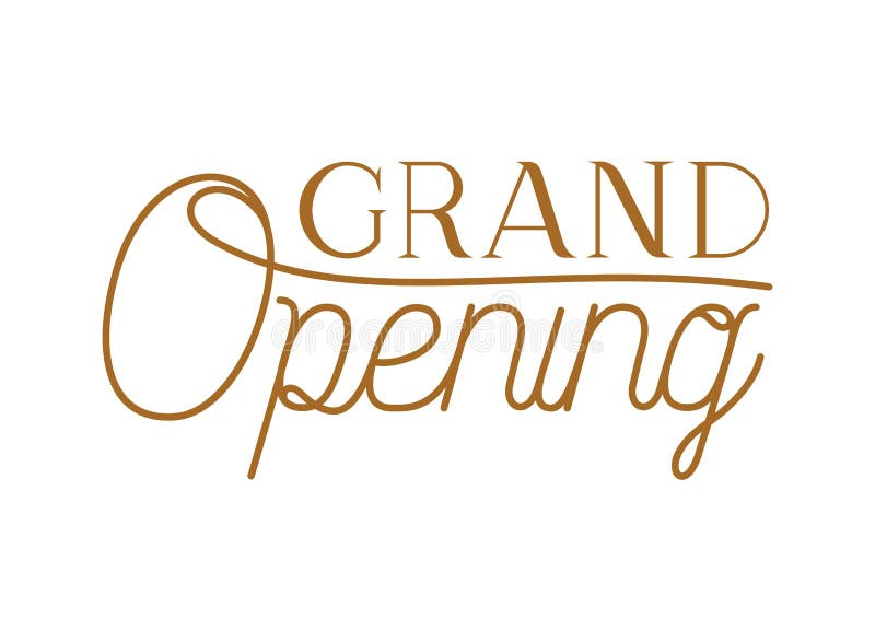 Grand Opening Label Isolated Icon Stock Vector - Illustration of offer ...
