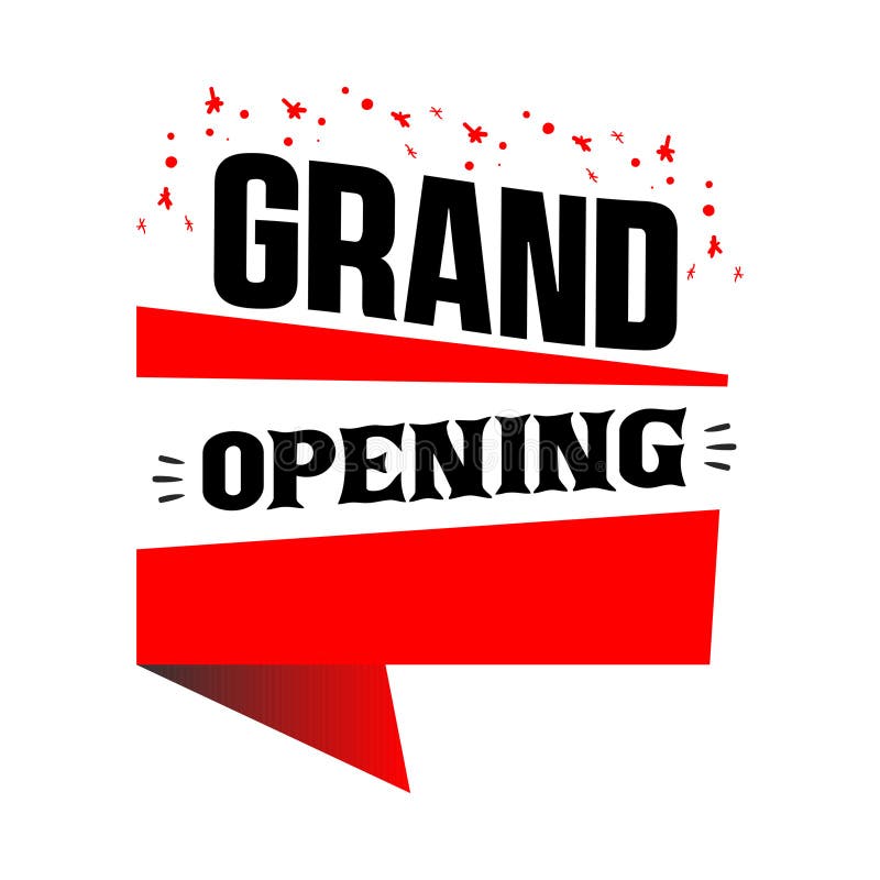 Grand Opening Sales Banner Design Stock Vector - Illustration of ...