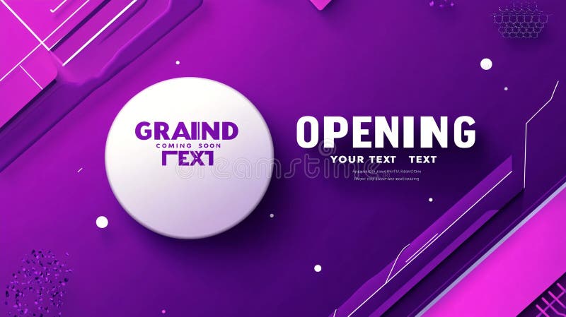 Grand Opening Soon Purple Geometric Abstract Background Stock ...