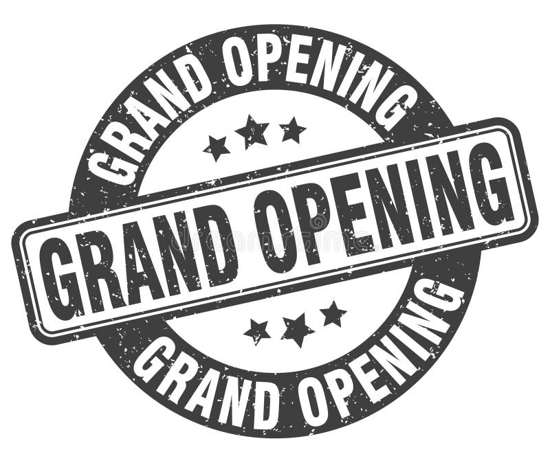 Grand Opening Stamp. Grand Opening Label. Round Grunge Sign Stock ...