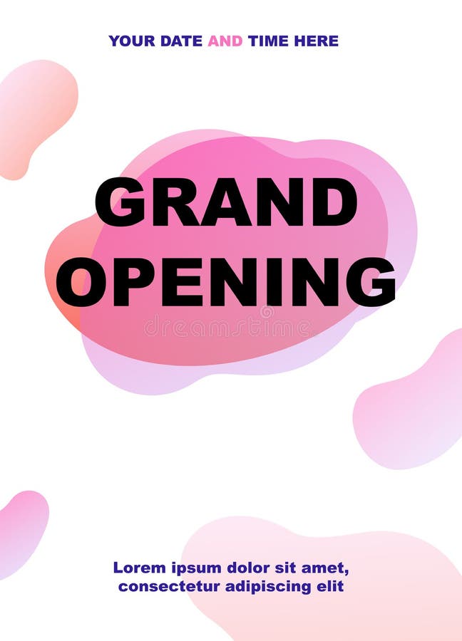 Grand Opening. Vector Design Template. Stock Vector - Illustration of ...