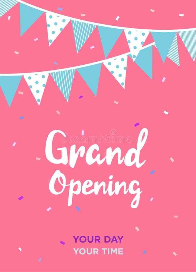 Grand Opening. Vector Flyer Template Stock Vector - Illustration of ...