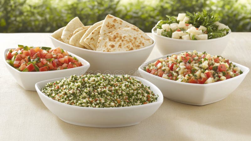 A Grand Outdoor Spread: a Table Overflowing with Middle Eastern ...