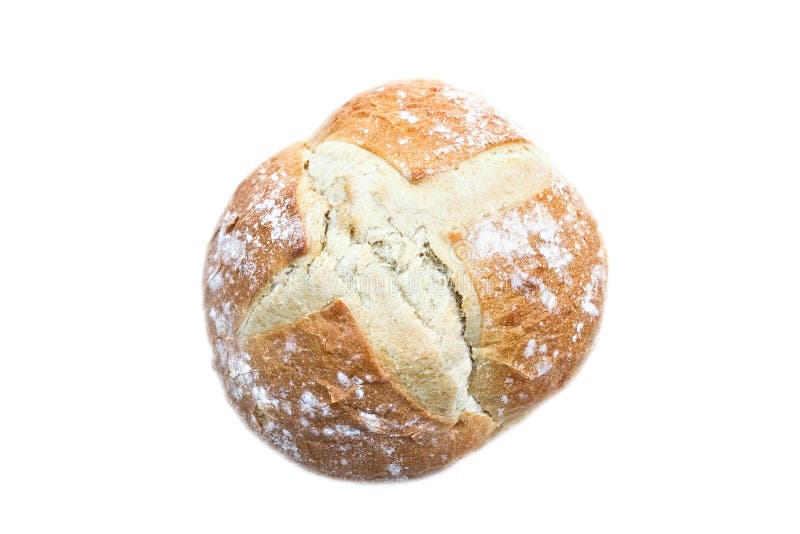 Grand Pain Rond D'isolement Sur Le Blanc Image stock - Image du blé ...