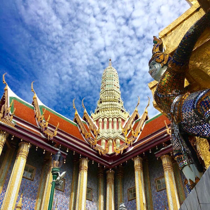 Grand Palace Bangkok stock image. Image of roof, perspective - 96968475