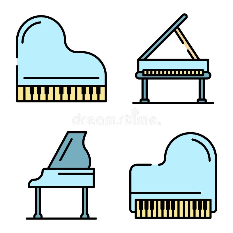 Piano icons stock vector. Illustration of music, painting - 33071784