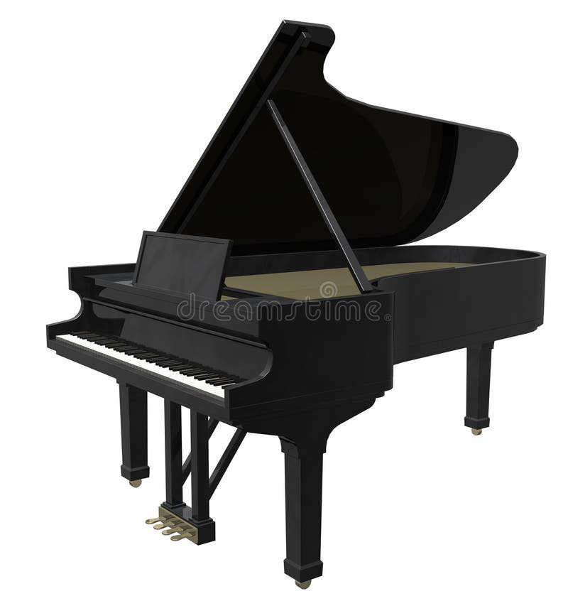 Grand Piano Vector Illustration Music Keyboard Instrument. Classic ...