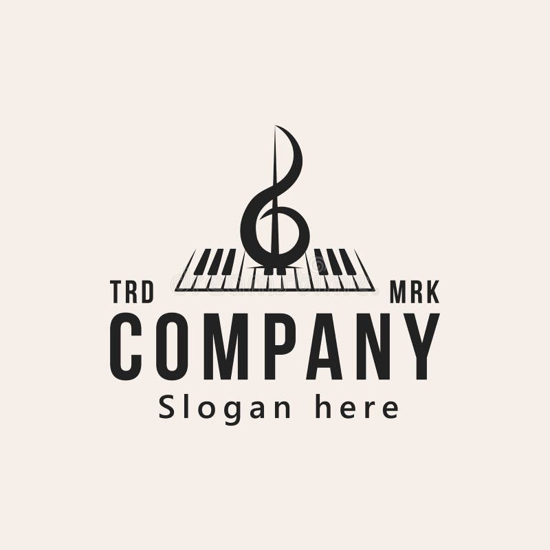 Grand Piano Key Logo Design. Vector Illustration Stock Vector ...