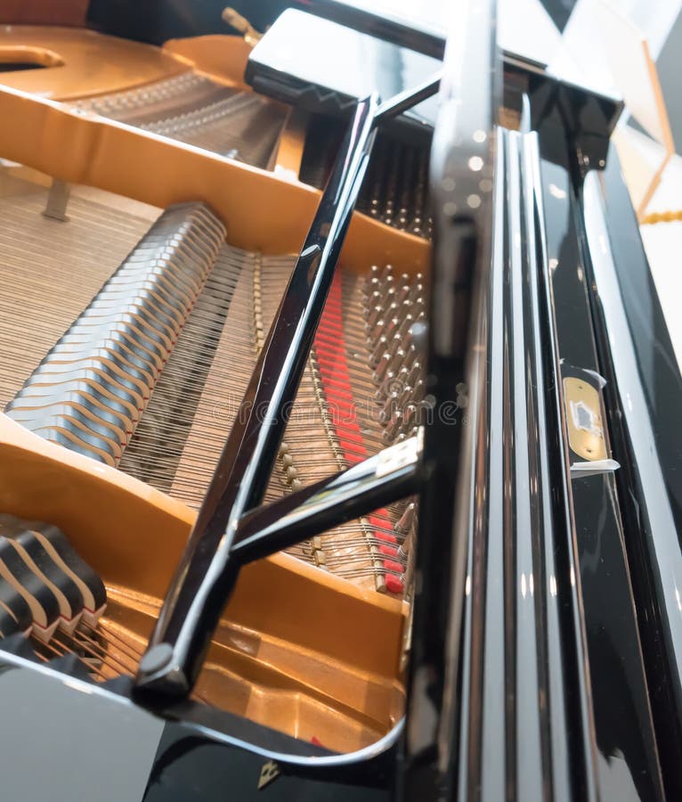 Grand Piano Strings. Piano Inside Stock Photo - Image of sound, inside ...