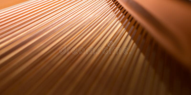 Grand Piano Strings Pattern. Stock Image - Image of closeup, macro ...