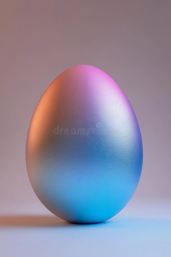 A Grand Picture of an Easter Egg Painted in a Variety of Rainbow Shades ...