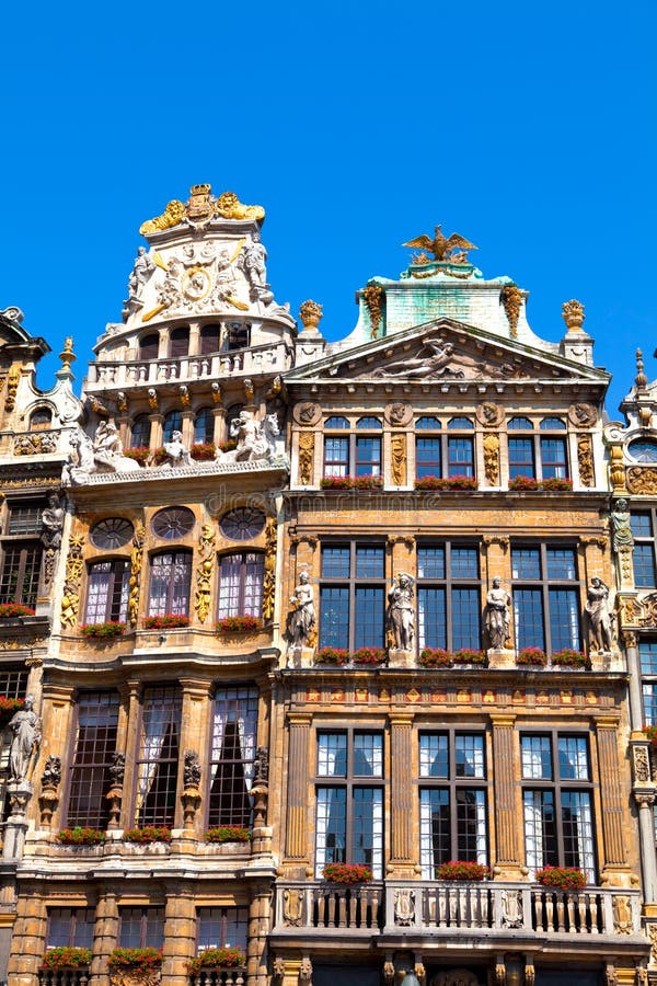 Grand Place Brussels Belgium Stock Photo - Image of buildings, belgium ...