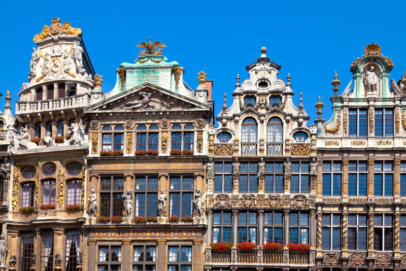 Grand Place, Brussels. stock image. Image of blue, historic - 15294367