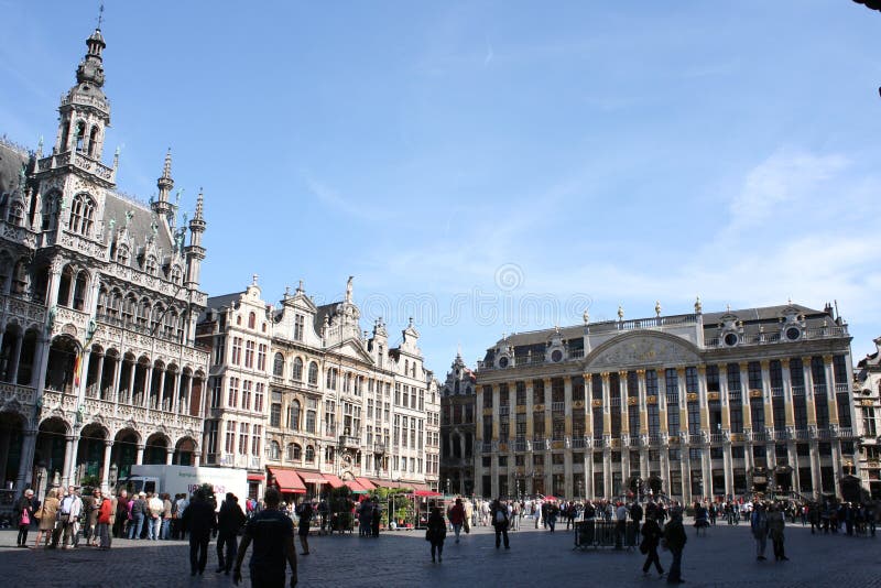 Grand Place in Brussels editorial stock photo. Image of tourism - 29016988