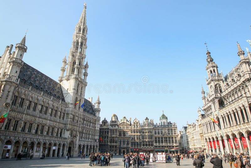 Grand Place in Brussels Architecture Editorial Stock Photo - Image of ...