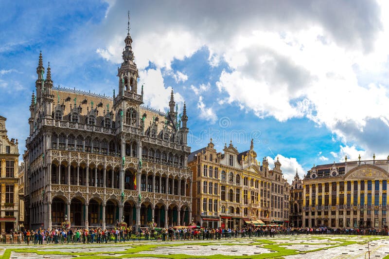 Grand Place, Brussels, Belgium Stock Photo - Image of bruxelles, town ...