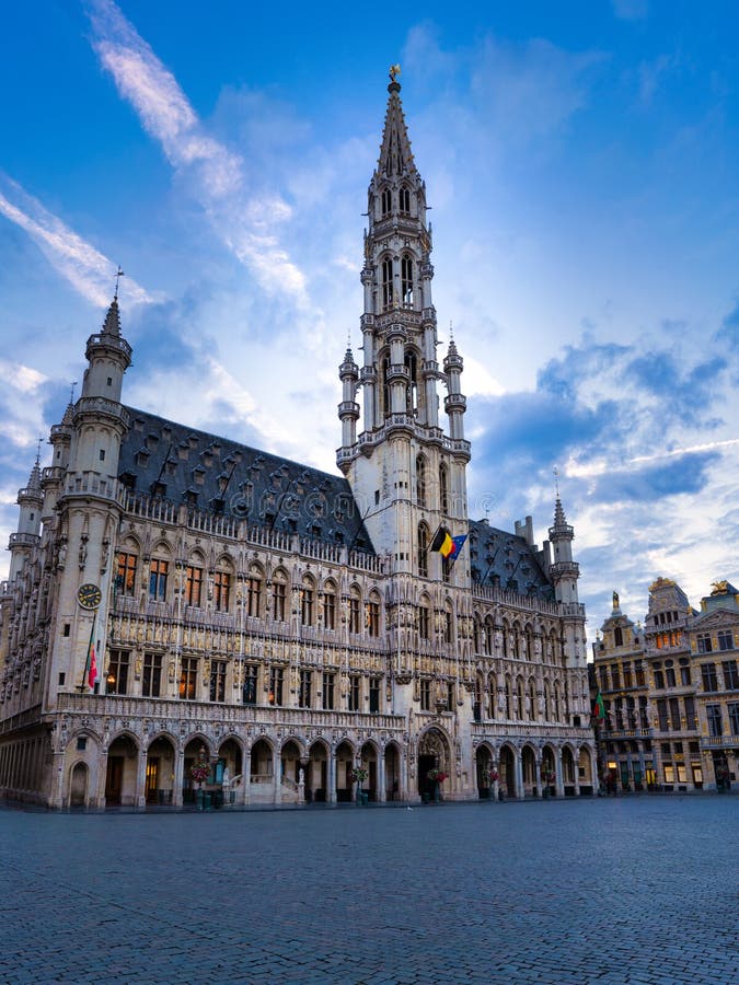 Grand Place in Brussels stock photo. Image of cloud - 170725760